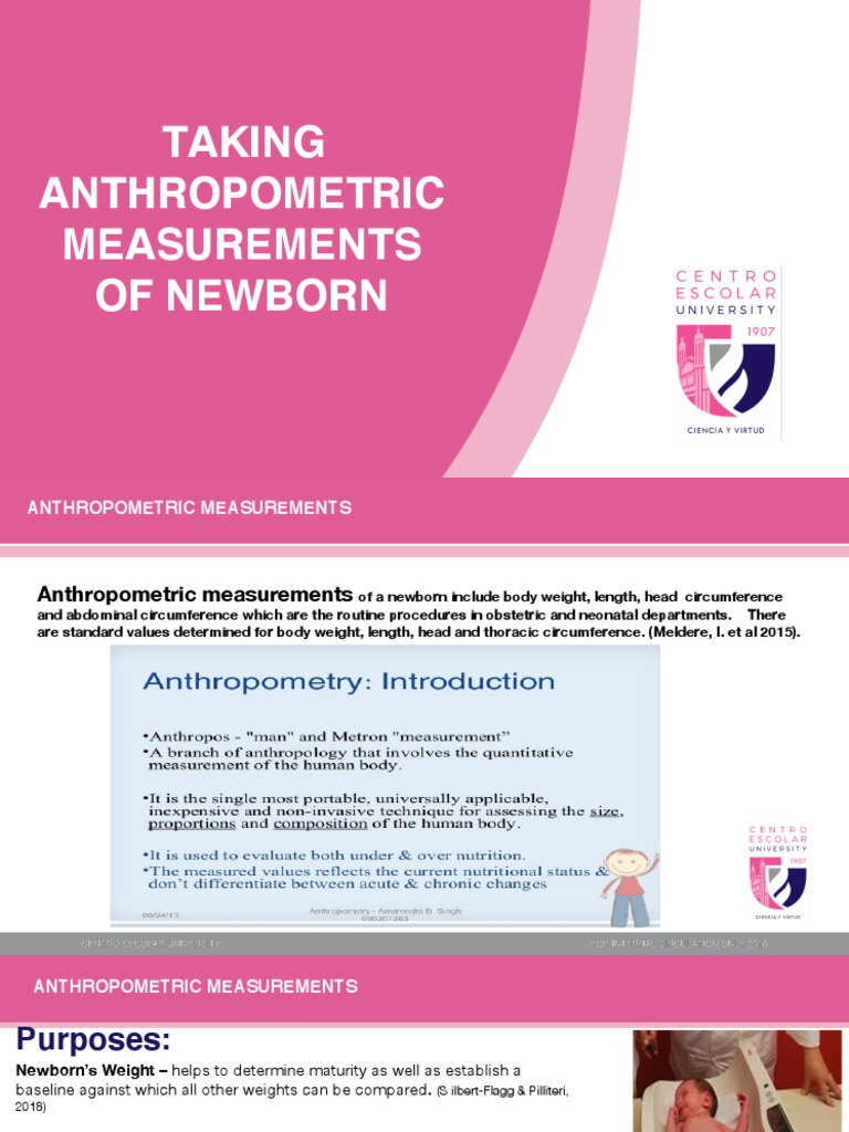 Taking Anthropometric Measurements of Newborn | PDF | Hand Washing ...