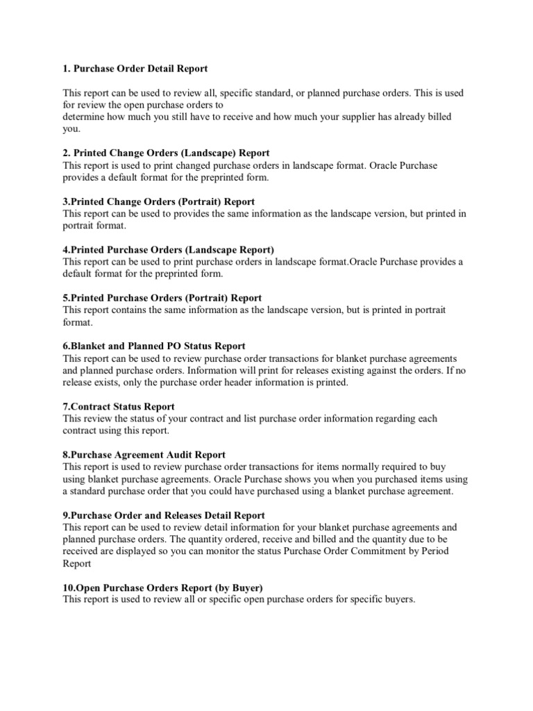 New PO Reports | PDF | Service Industries | Business
