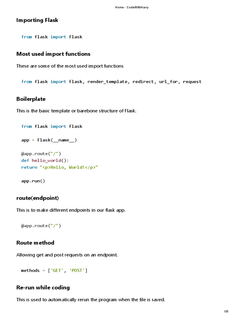Importing Flask: From Import | PDF | Data Management | Computer Data
