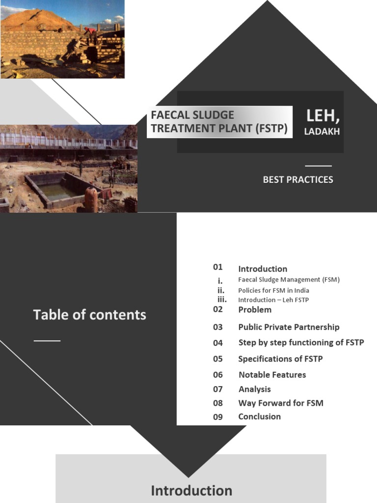 Faecal Sludge Treatment Plant (FSTP) - Leh | PDF | Sanitation ...