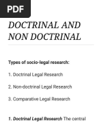 Doctrinal and Non Doctrinal Research | PDF | Precedent | Qualitative ...