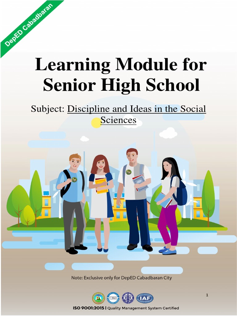 Learning Module For Senior High School: Subject: Discipline and Ideas ...