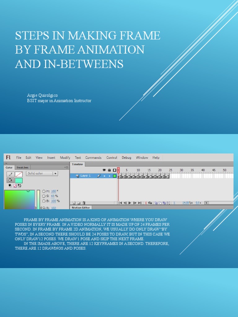 Steps in Making Frame by Frame Animation and In-Betweens | PDF
