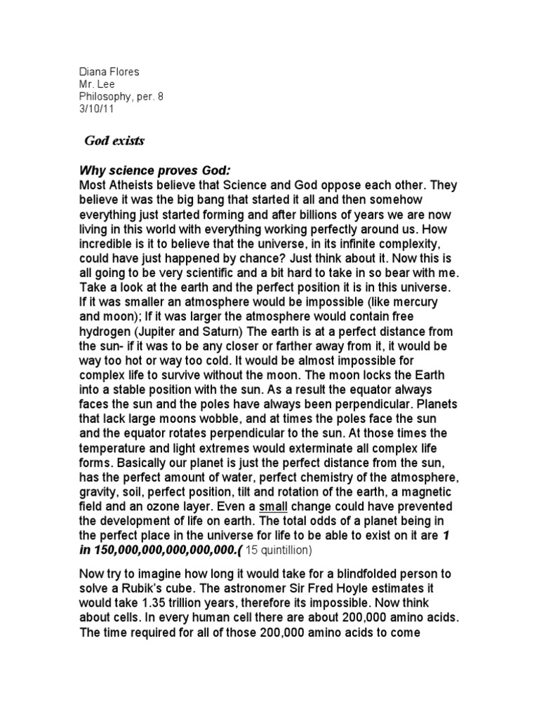 God Exists: Why Science Proves God | PDF | Atmosphere | Systematic Theology