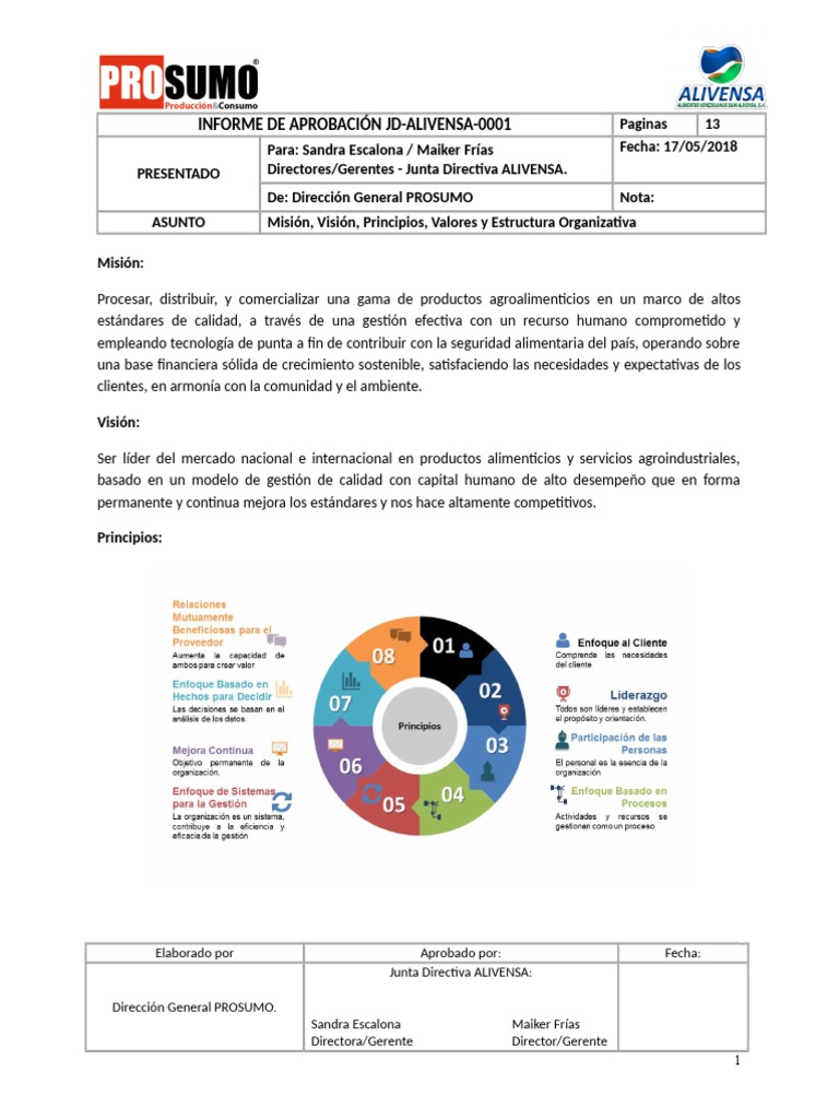 Misión y Estructura de ALIVENSA | PDF | Marketing | Planificación