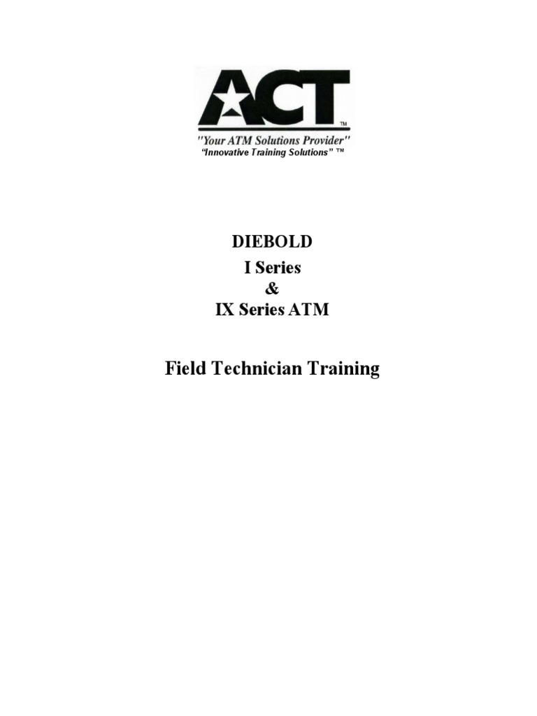 Diebold I and IX Training Manual Sample | PDF | Automated Teller ...