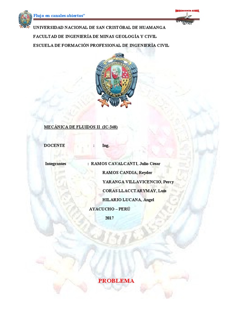 Ejerccio de Canal Compuesto Triangular | PDF | Descarga (hidrología ...