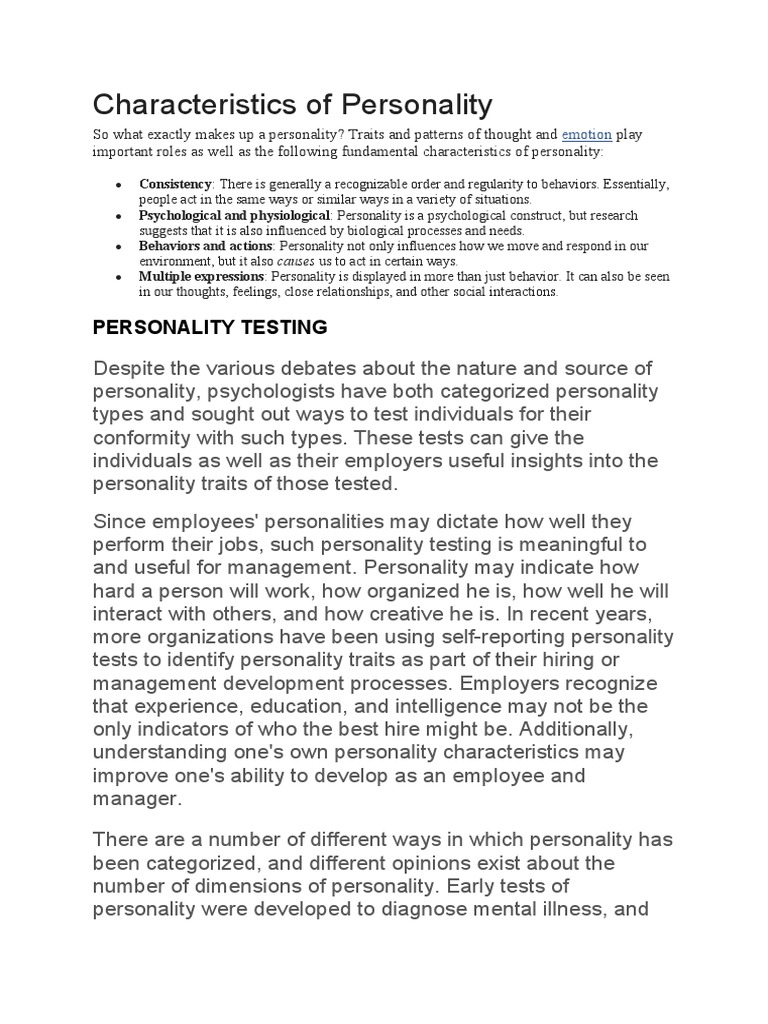 Understanding Personality: An Overview of Common Personality ...