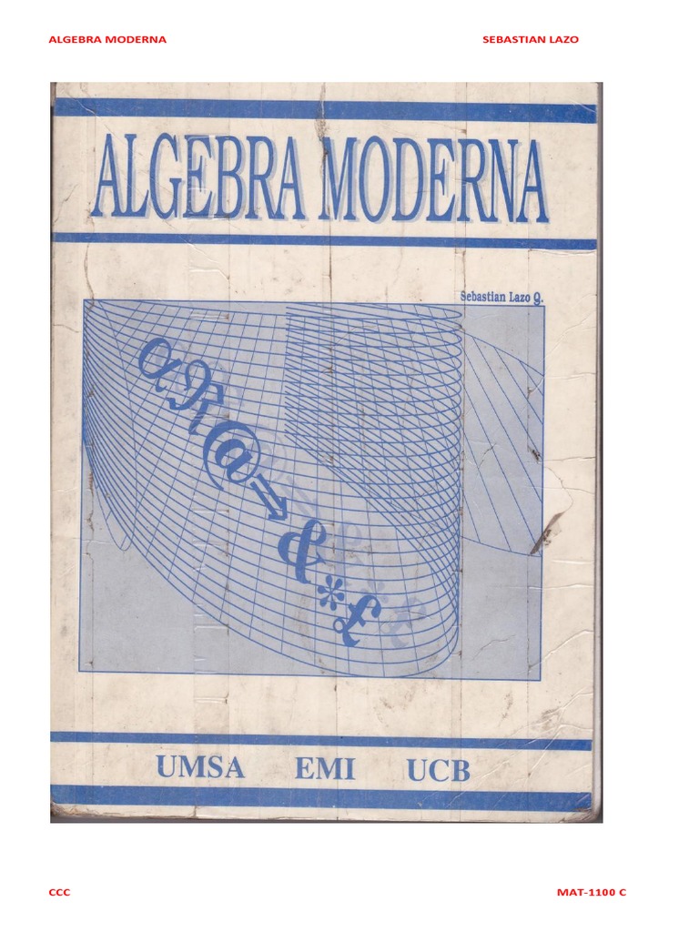 Álgebra Moderna: MAT-1100 C | PDF