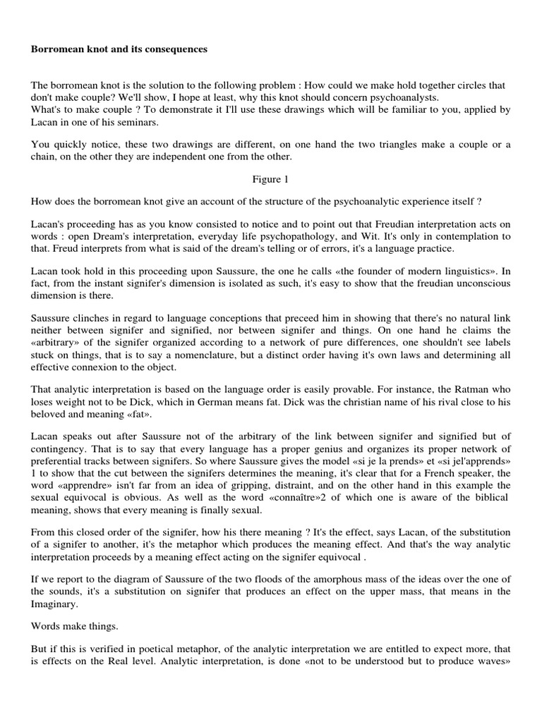 10285-Borromean Knot and Its Consequences | PDF | Jacques Lacan ...