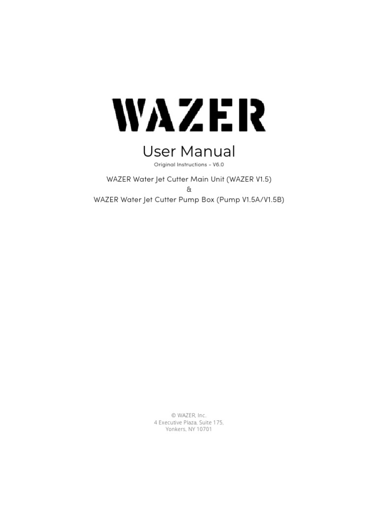 WAZER+User+Manual+v+6.1 Web | PDF | Safety | Water
