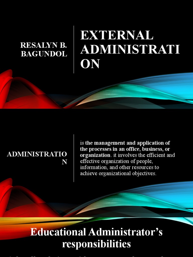 Resalyn B. Bagundol: External Administrati ON | PDF