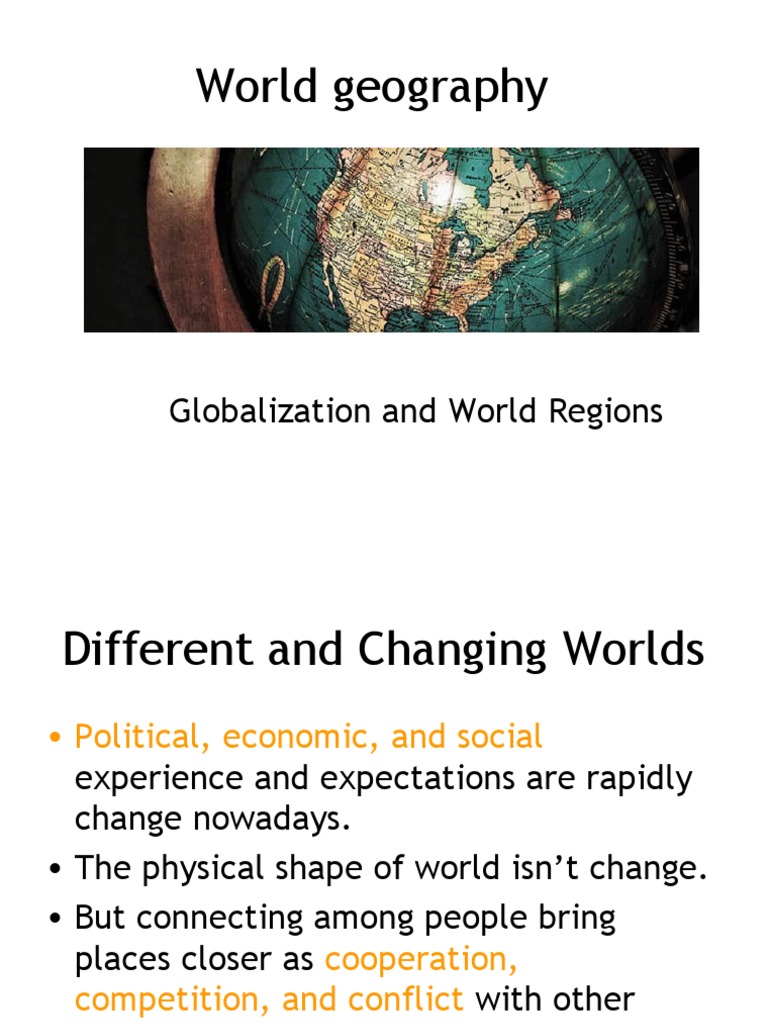 World Geography: Globalization and World Regions | PDF | Globalization ...
