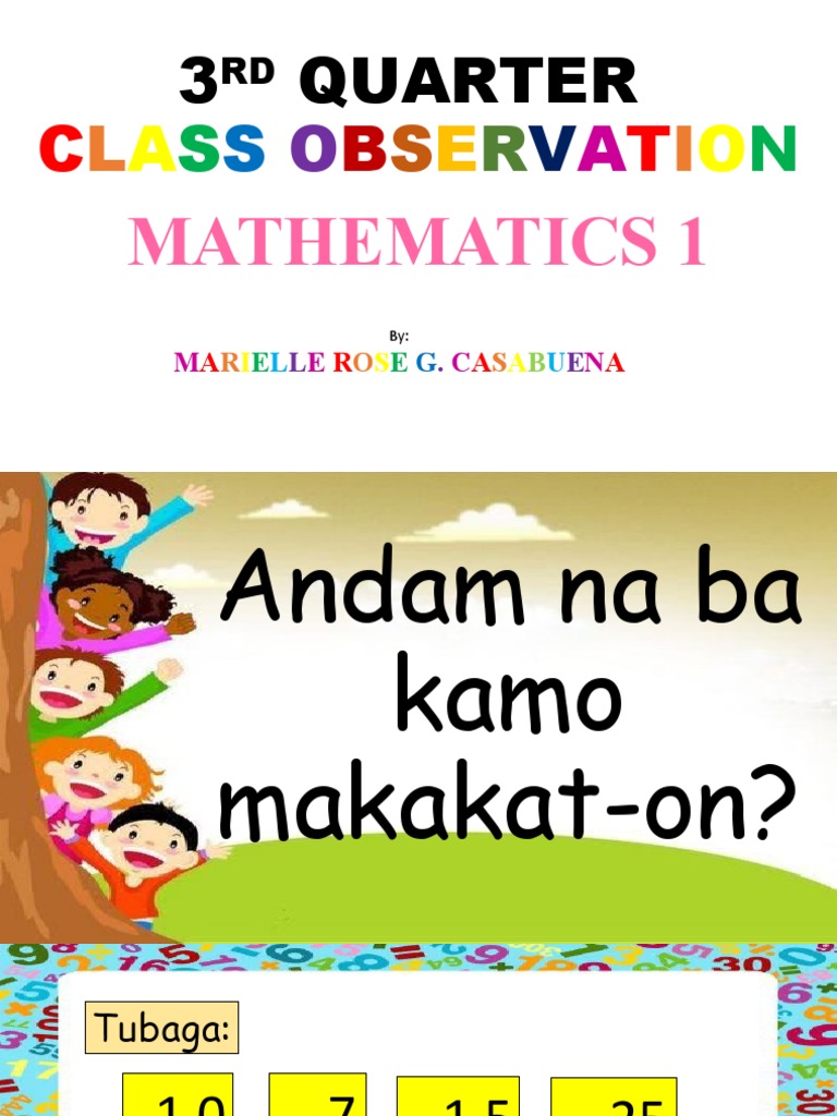 COT Math1 3rd Quarter | PDF