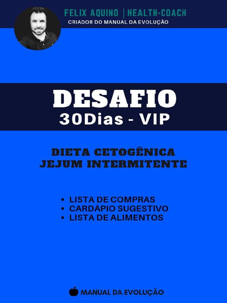 Cardápio (Desafio 30dias) | PDF | Chá | Dieta Cetogênica