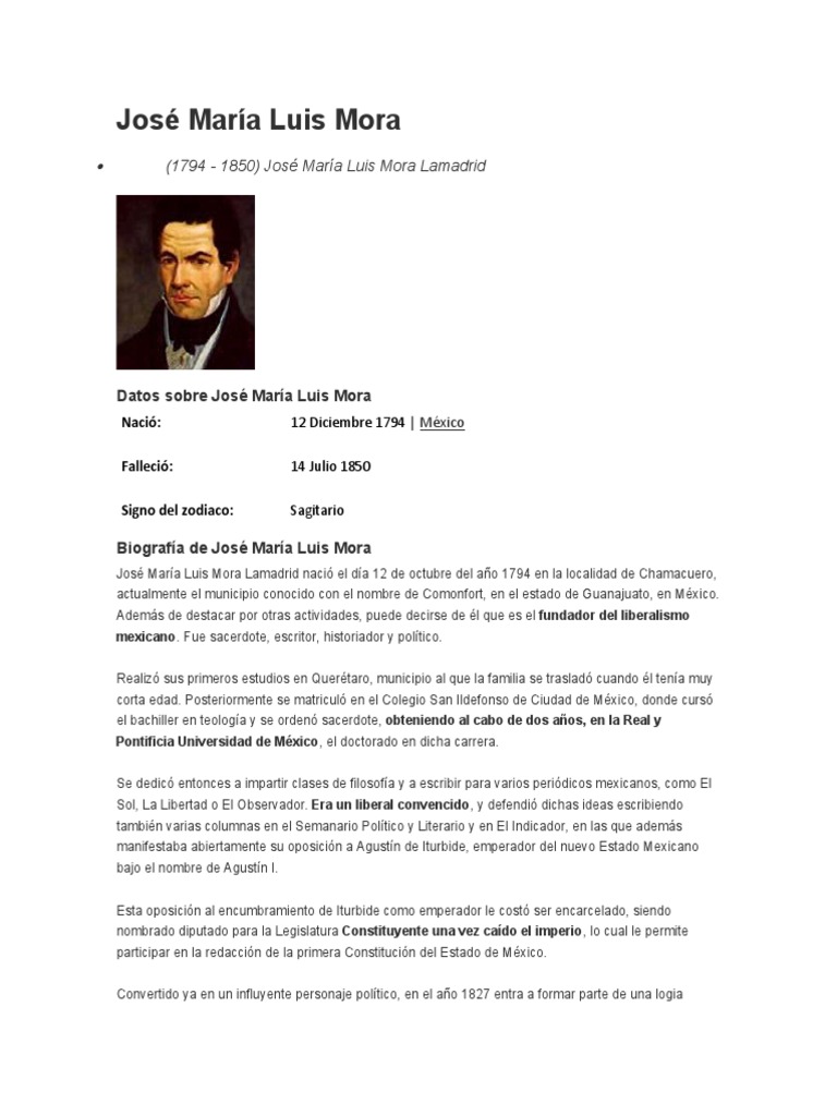 José María Luis Mora | PDF