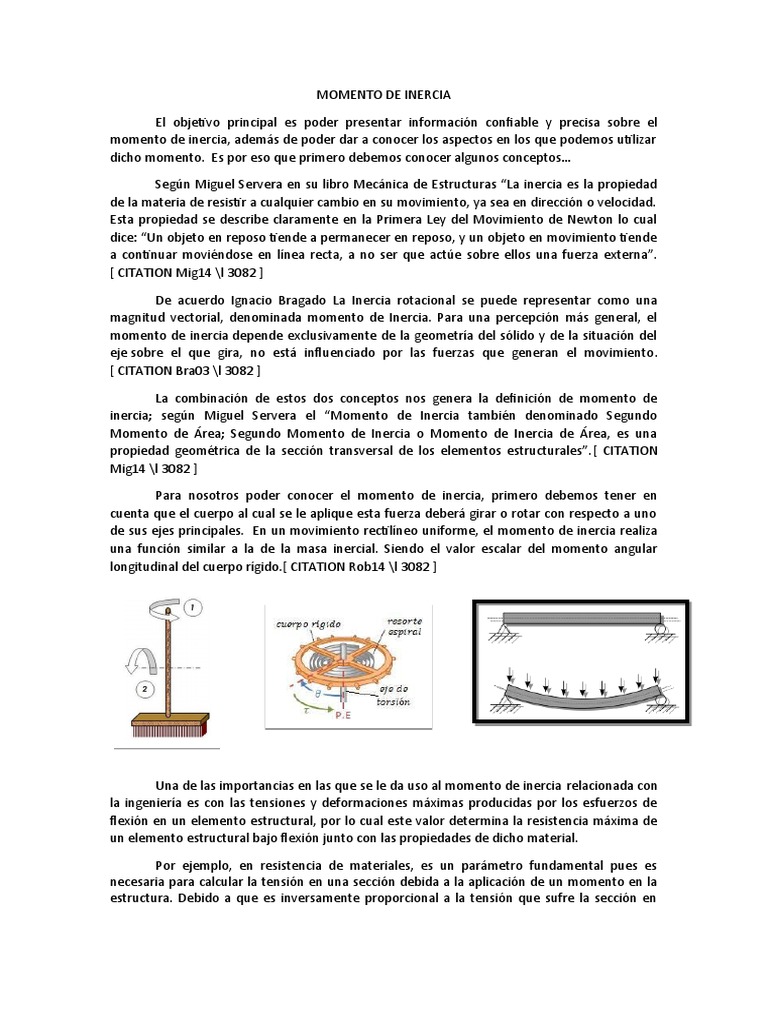 Momento de Inercia en Estructuras | PDF | Resistencia de materiales ...