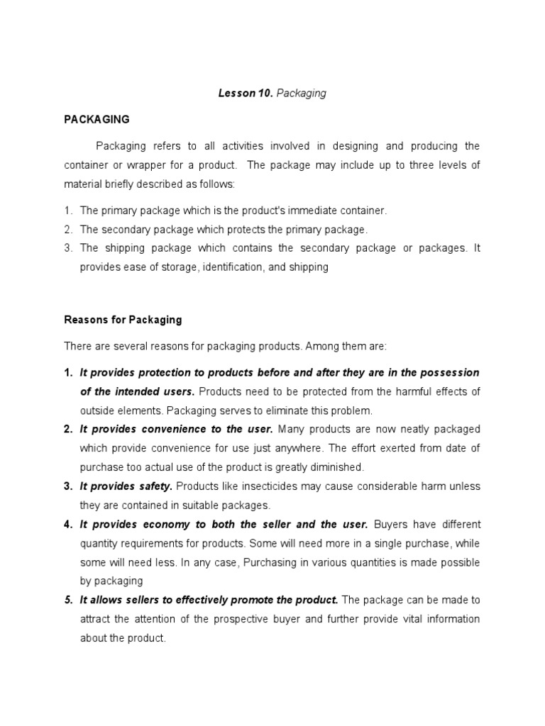 Packaging | PDF | Marketing | Product (Business)