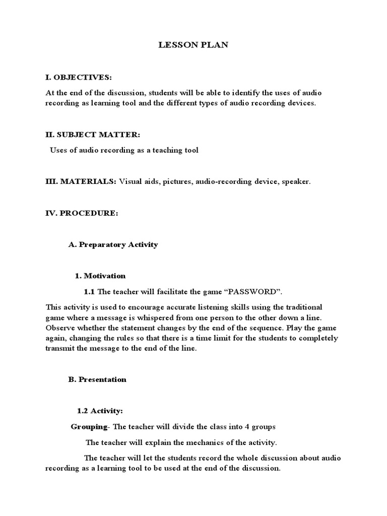 Lesson Plan Edtech | PDF | Lesson Plan | Teachers