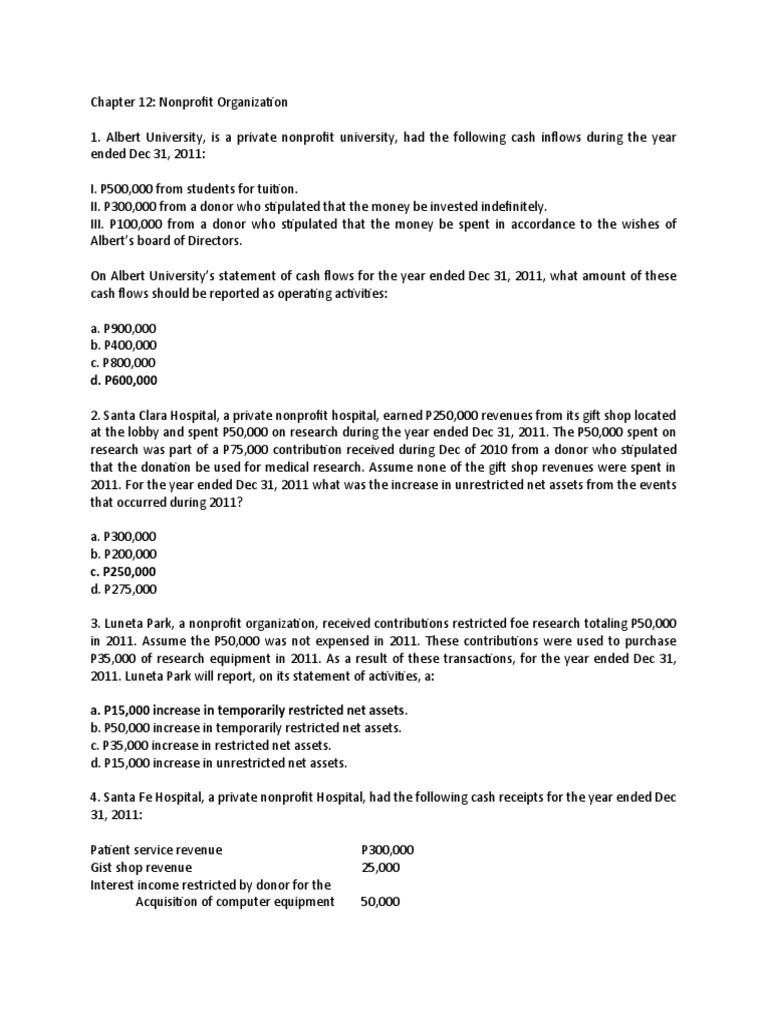 Chapter 12 | PDF | Revenue | Cash Flow Statement