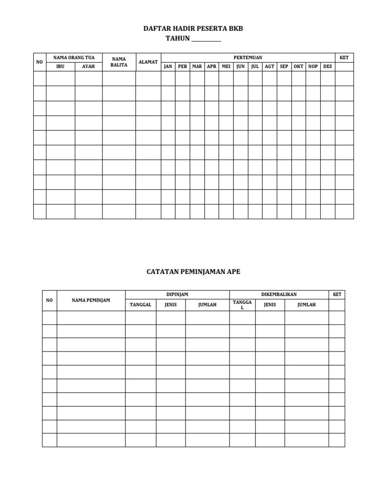 Blangko Form Adm BKB | PDF