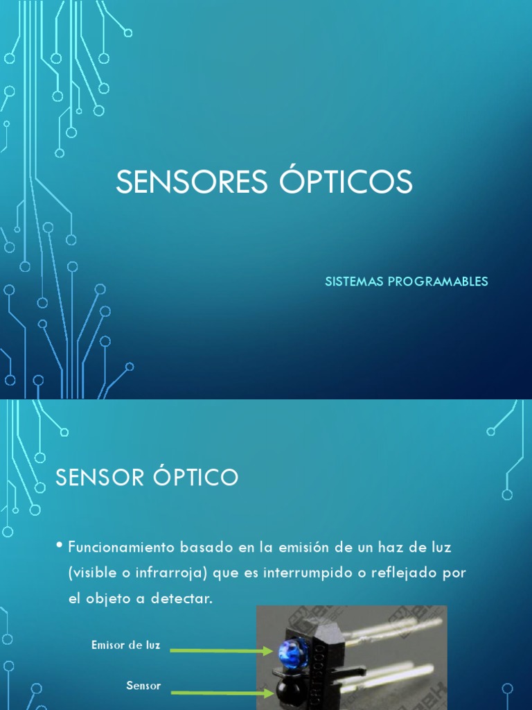 Principales tipos de sensores ópticos y sus aplicaciones | PDF | Sensor ...