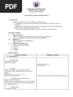 Grade 8 PE 4th Quarter Lesson Plan | PDF | Physical Fitness | Lesson Plan