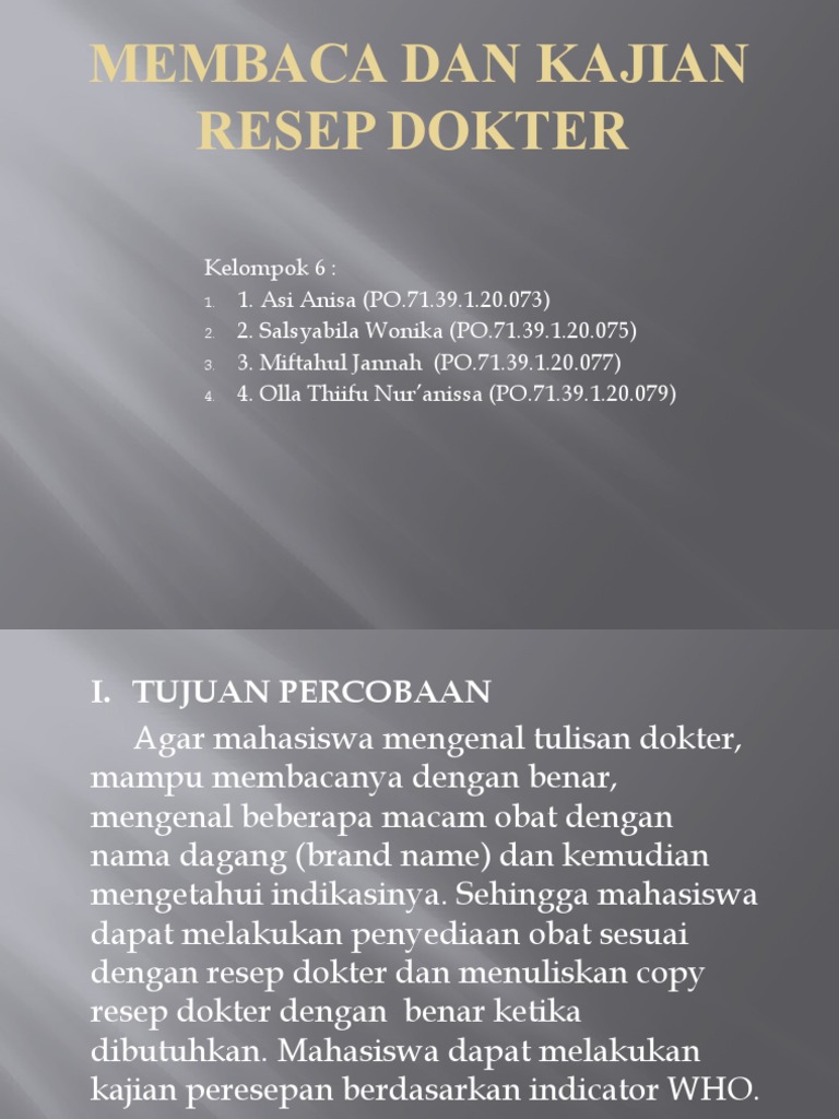 Membaca Dan Kajian Resep Dokter-3-1 | PDF
