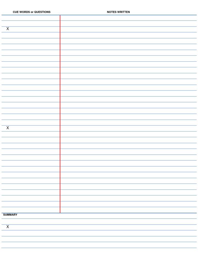 Cornell Note Taking System | PDF | Question | Neuropsychology