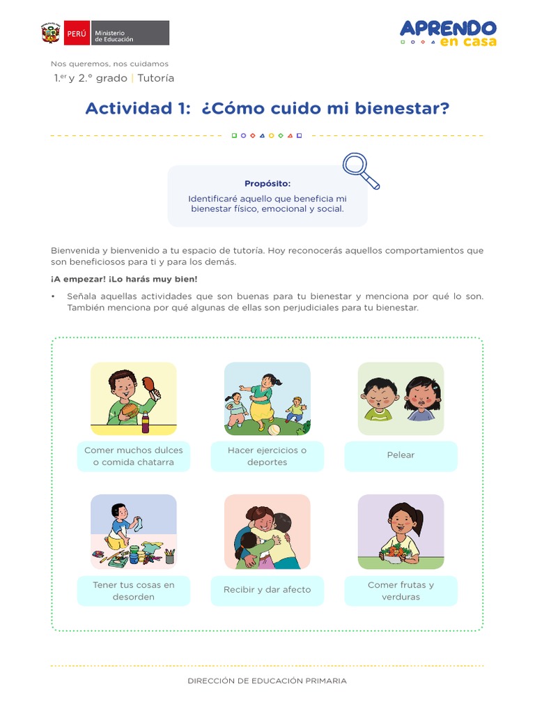 Exp6 Primaria 1y2 Seguimosapren TUTORIA Act1 | PDF | Estilo de vida