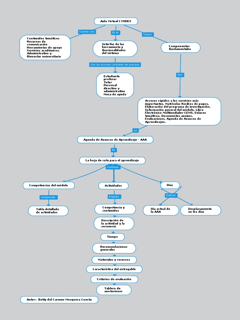 Mapa Conceptual Aula Virtual CVUDES | PDF | Cognición | Informática