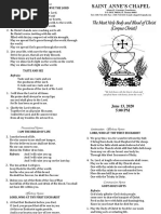 First Communion Hymn Suggestions | PDF | Eucharist | Mass (Liturgy)