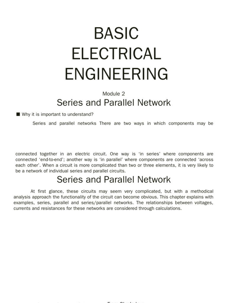 EE 419 Module 2 | PDF | Corrosion | Series And Parallel Circuits