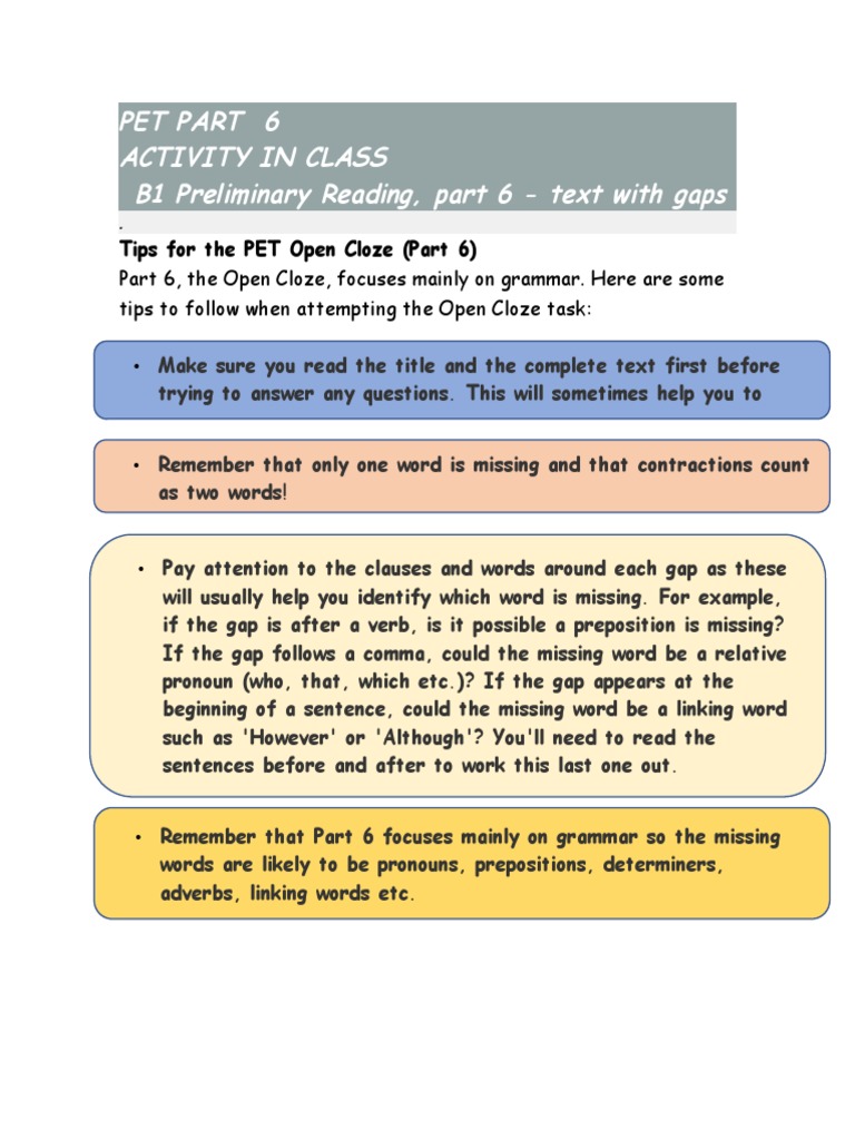 Pet Part 6 Presenciales | Download Free PDF | Word | Cornwall