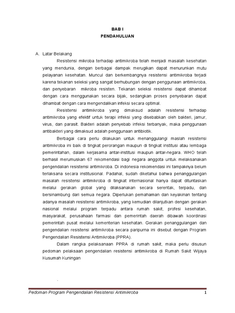 Pedoman PPRA di RS Wijaya Kusumah | PDF