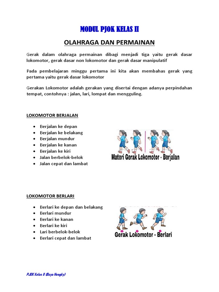 Gerak Dasar Lokomotor | PDF