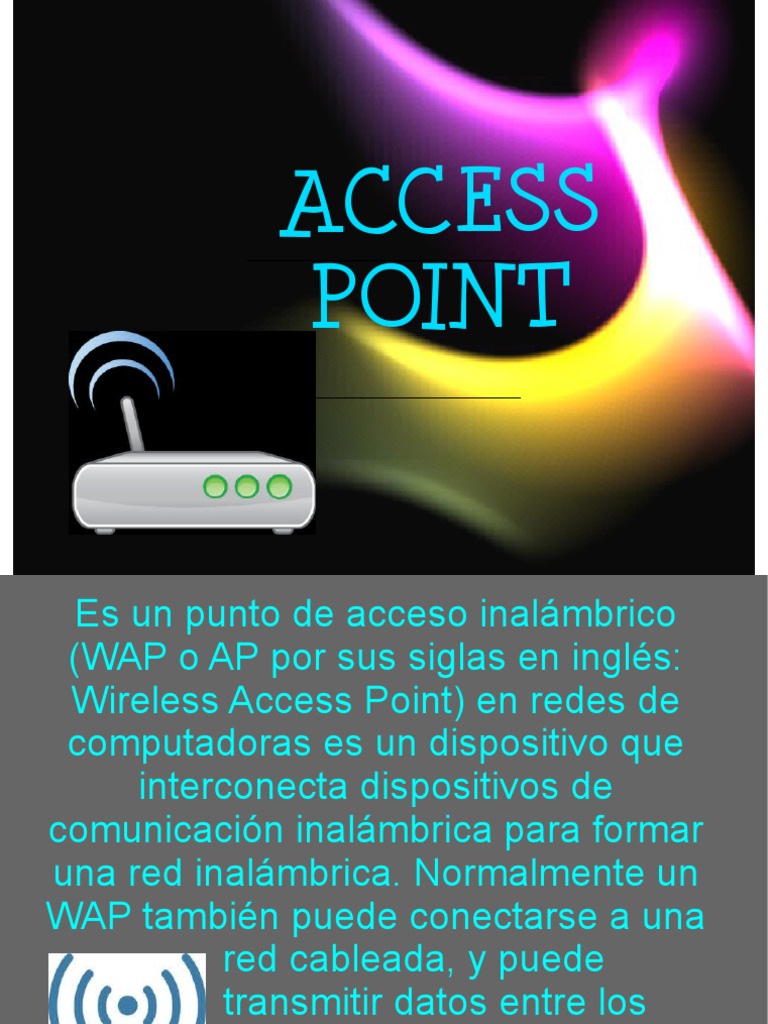 Access Point. | PDF | Punto de acceso inalámbrico | Redes de computadoras