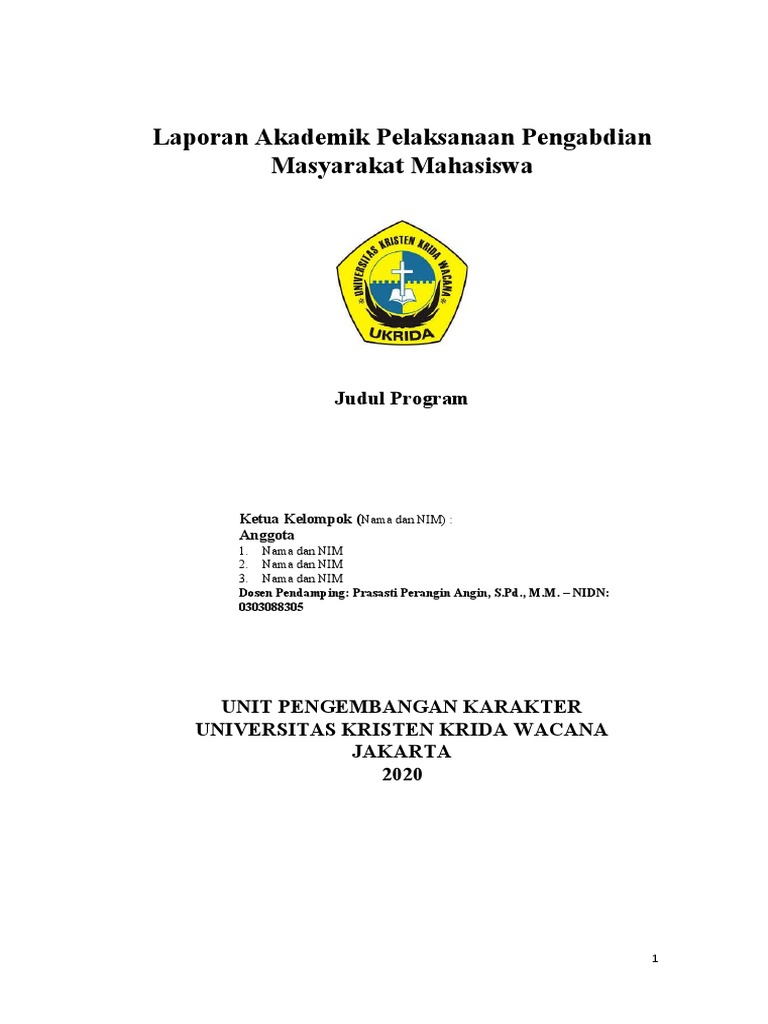 Format Dan Contoh Proposal Dan Pelaporan Pengabdian Masyarakat ...
