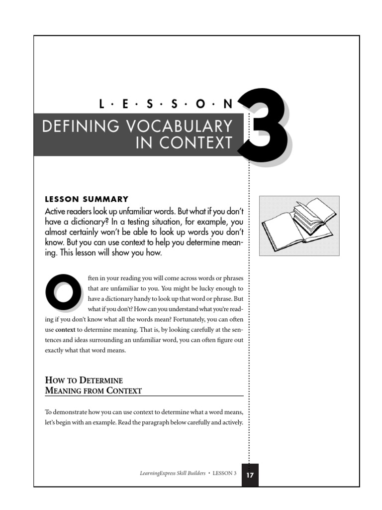 Defining Vocabulary in Context | PDF | Cognitive Science | Lexicology