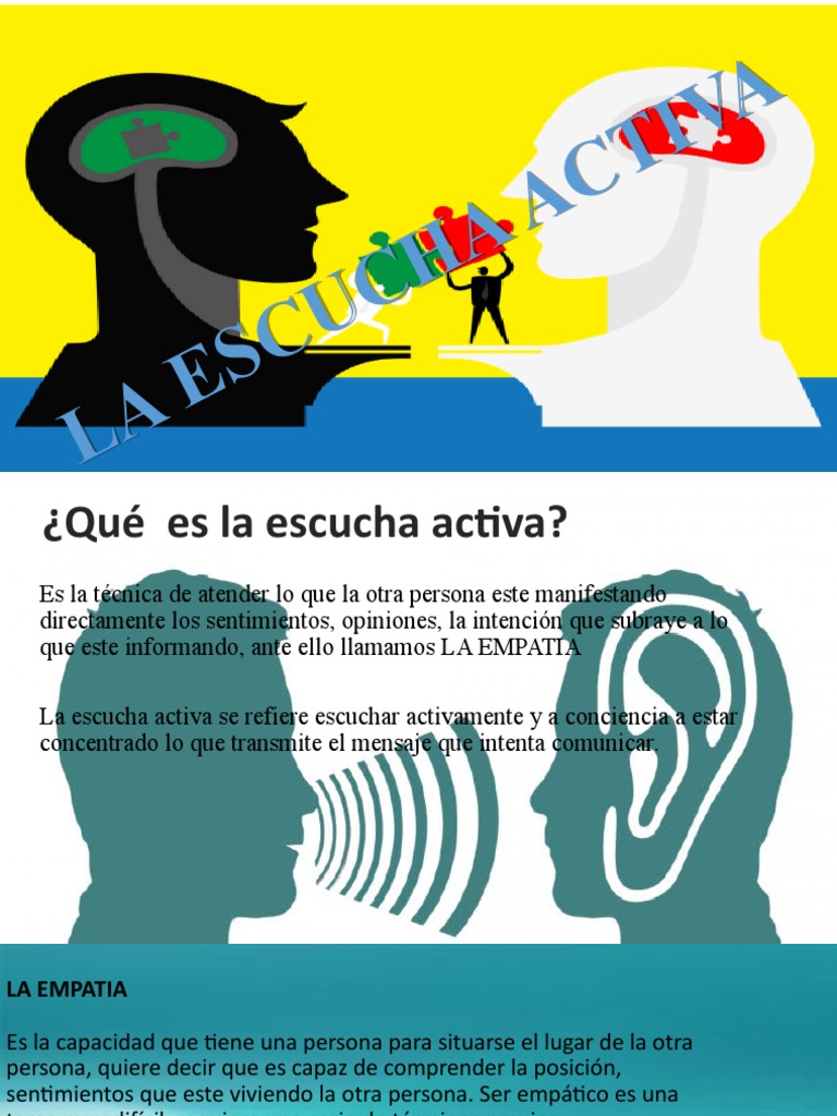 Escucha Activa Y Empatía Efectiva Pdf Comunicación Empatía