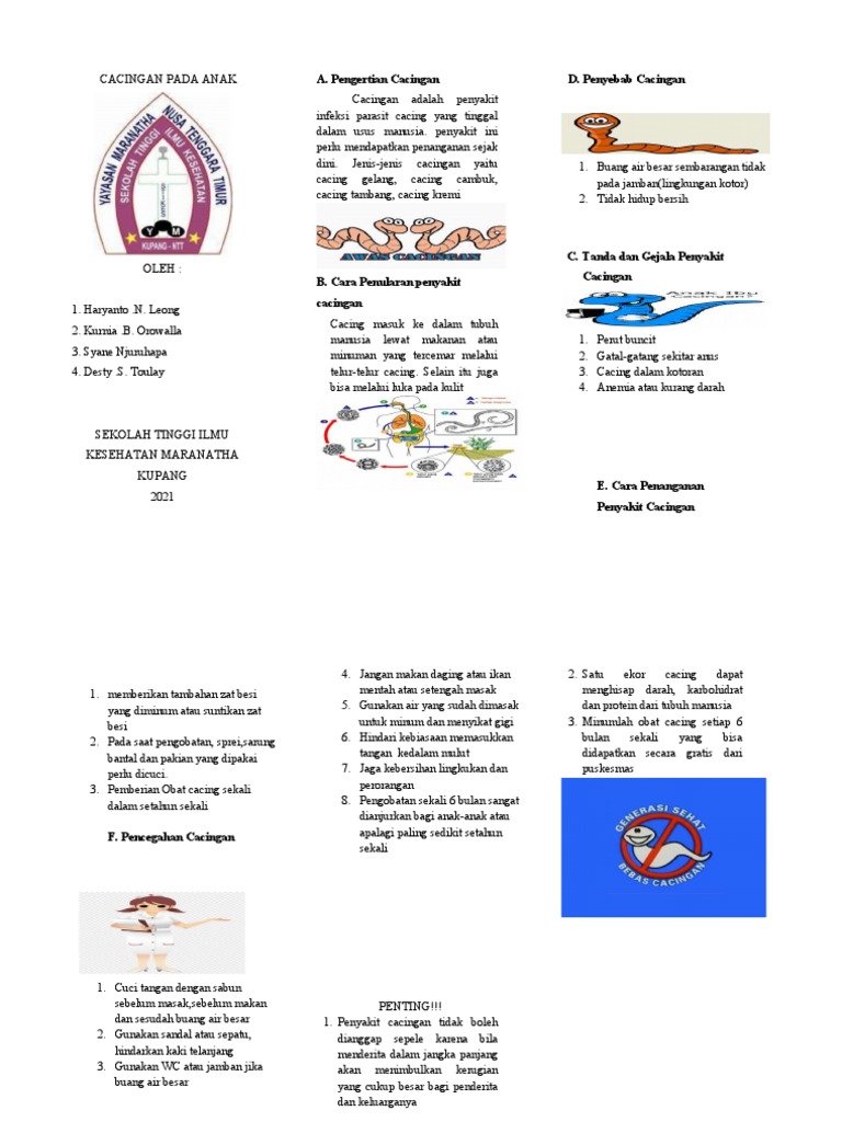 Leaflet Cacingan Pada Anak-1 | PDF