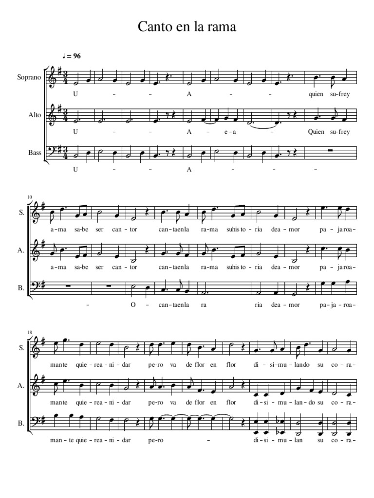 Canto en La Rama | PDF