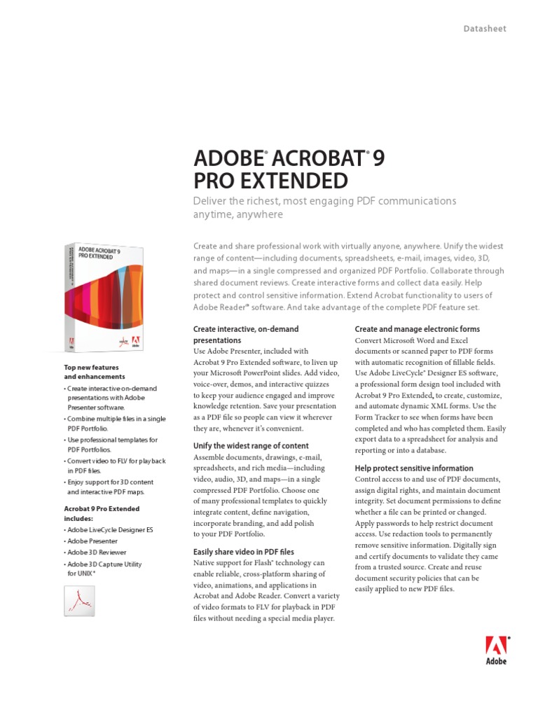 Acrobat 9 Pro Extended | Microsoft Windows | Software