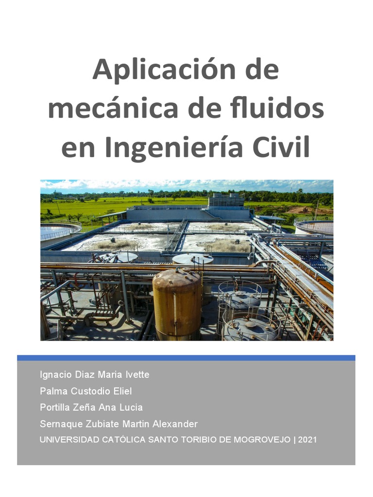 Aplicación de Mecánica de Fluidos en Ingeniería Civil | PDF ...