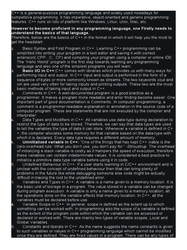 C Notes Pdf Data Type Pointer Computer Programming