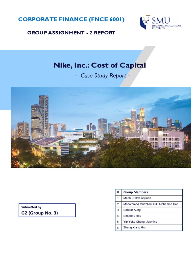 Nike Inc. - Cost of Capital Case Study | PDF | Cost Of Capital ...