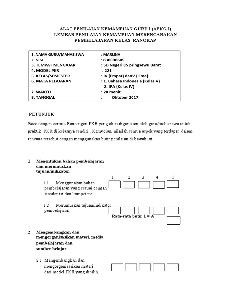 Apkg Dan Lembar Simulasi PKR | PDF | Karier & Perkembangan | Seni
