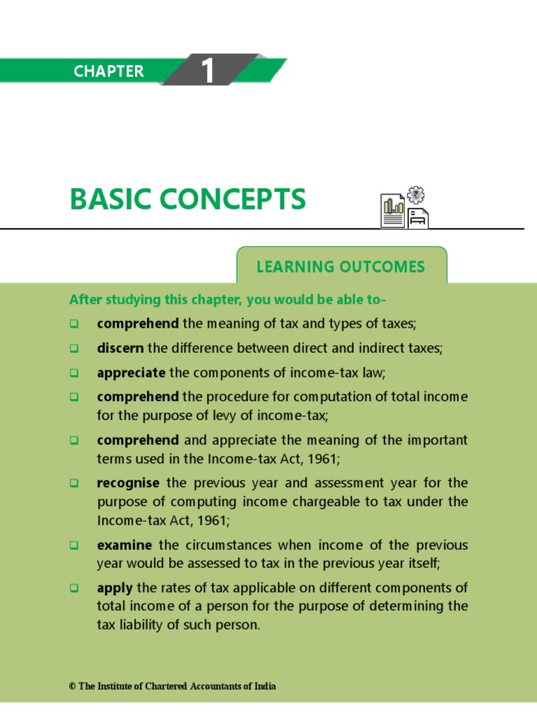 Basic Concepts: Learning Outcomes | PDF | Taxes | Income Tax