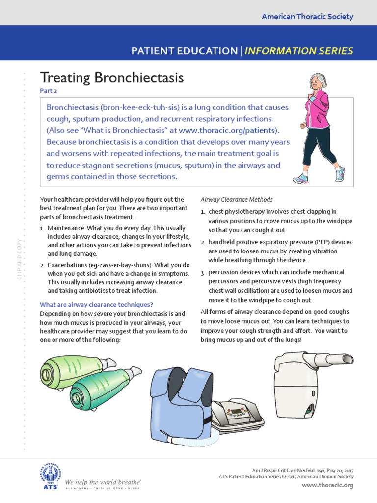 Treating Bronchiectasis: Patient Education | PDF | Respiratory Tract ...