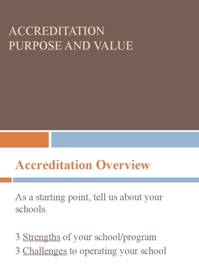 Understanding Accreditation's Purpose | PDF | Professional ...